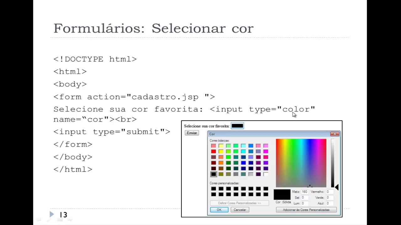 HTML5 - Formulários - YouTube