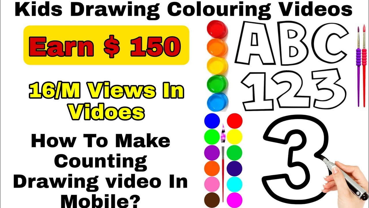 How to create Kids Learning Videos On Mobile |Counting learning wali ...