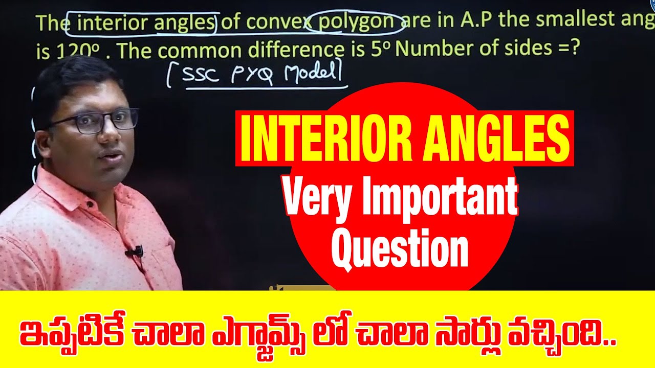 The Interior Angles of Convex Polygon are in AP | Anil Nair Classes | Athematic Progression ...