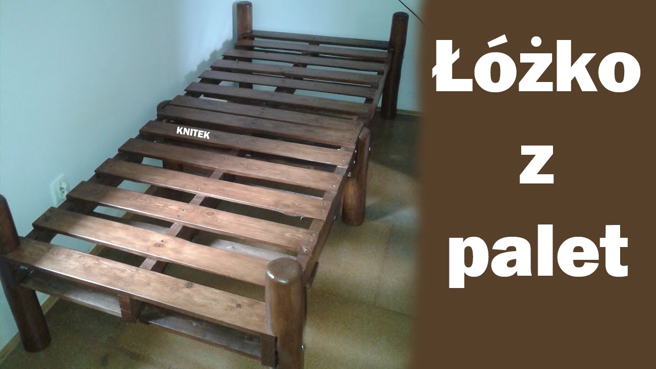 Łóżko z palet - YouTube