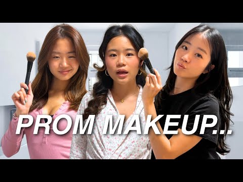 WE DID OUR SISTERS MAKEUP FOR PROM!!!