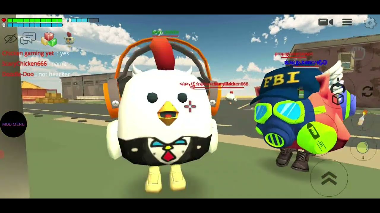 I play chicken gun with pro butcher gaming (part 1) [chicken gaming yet ...