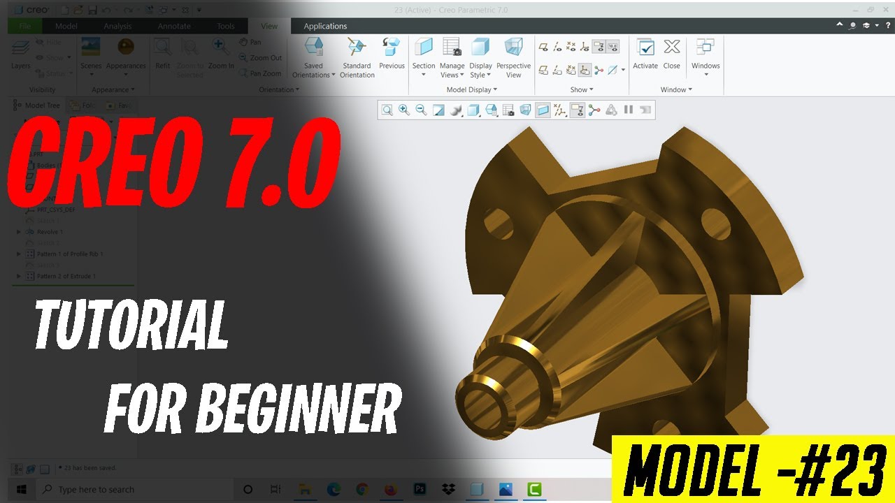 PTC CREO 7.0 TUTORIALS FOR BEGINNERS [COMPLETE COURSE] ll CREO PRACTICE ...