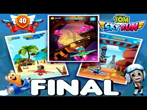TALKING TOM SKY RUN FINAL LEVEL 40 ALL CHARACTERS GAMEPLAY - YouTube