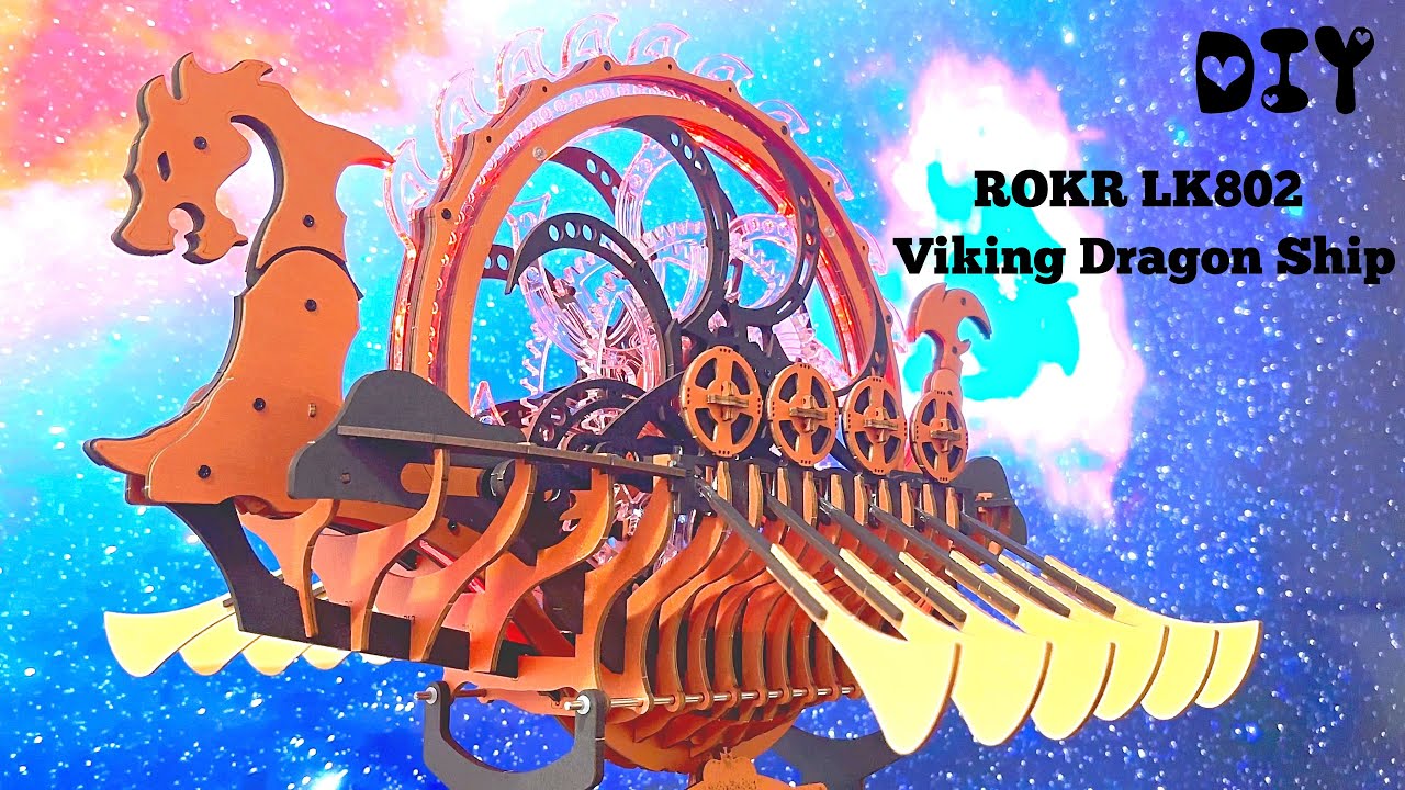 ROKR Viking Dragon Ship Mechanical 3D Step by step | Robotime @rokr ...
