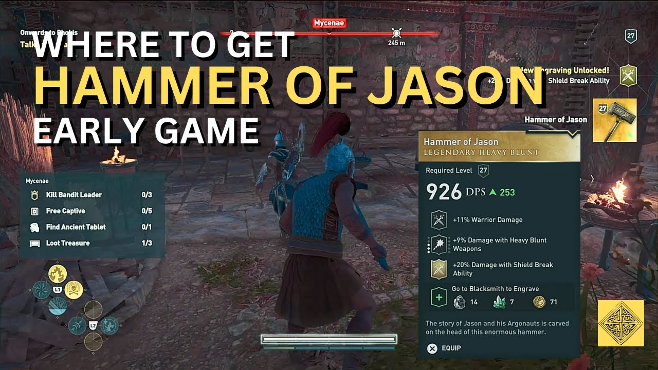 How To Get HAMMER OF JASON Legendary Weapon Early Game - Assassin's ...