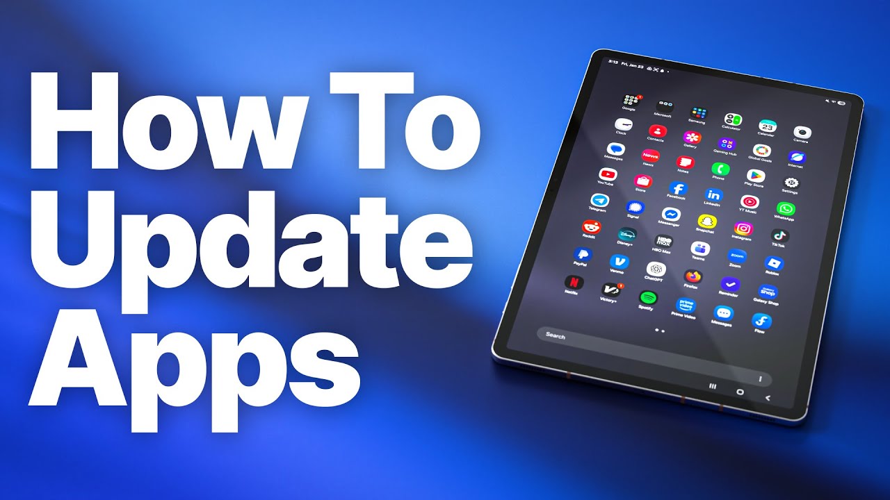 How to Update Apps on an Android Tablet (Samsung Galaxy Tab) - YouTube