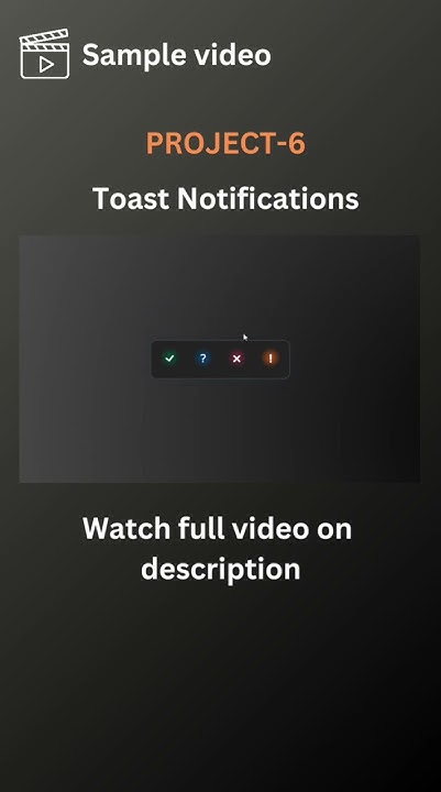 Creating Toast Notifications With Html And Css Youtube