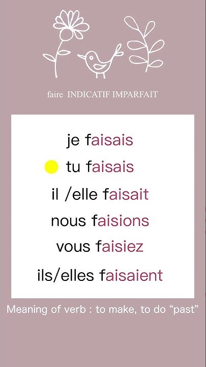 I will pronounce the conjugation of the French verb “faire” in the ...