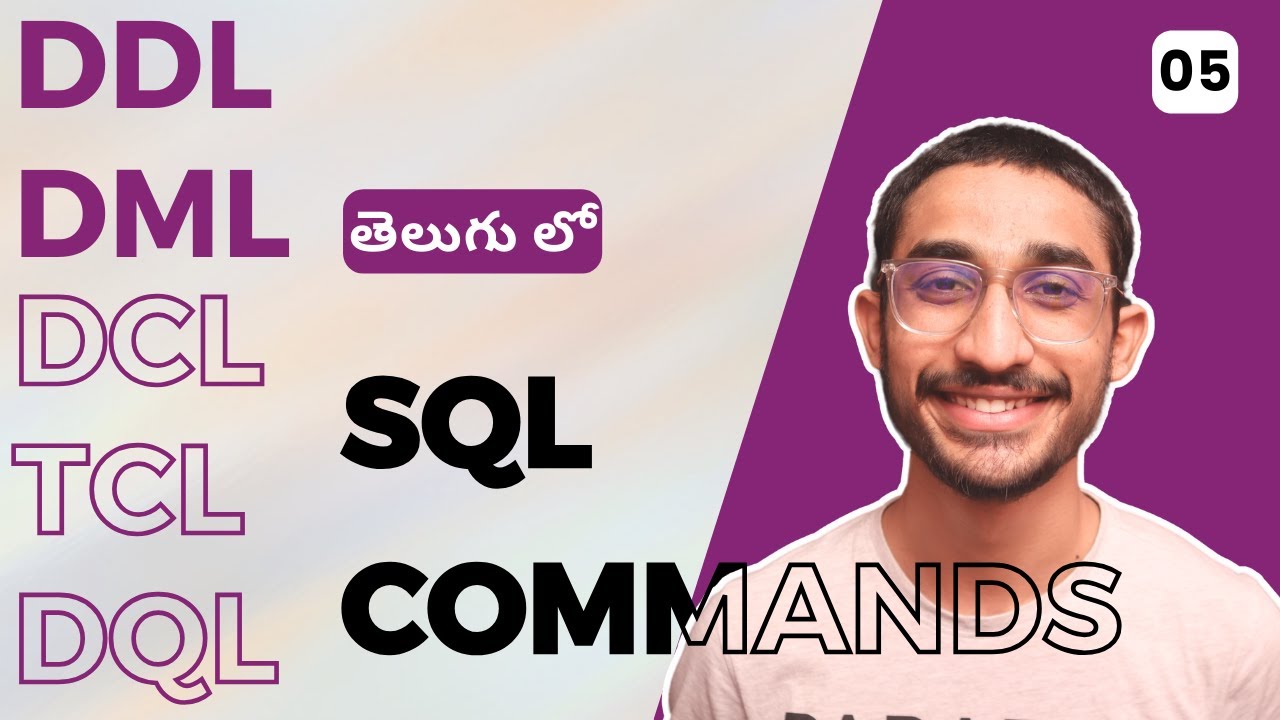 Ddl Dml Sql Commands Sql Telugu Youtube