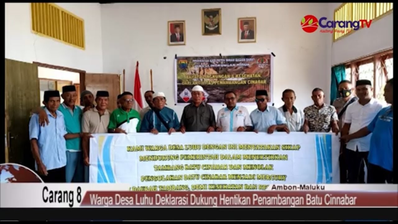 Warga Desa Luhu Deklarasi Dukung Hentikan Penambangan Batu Cinnabar ...