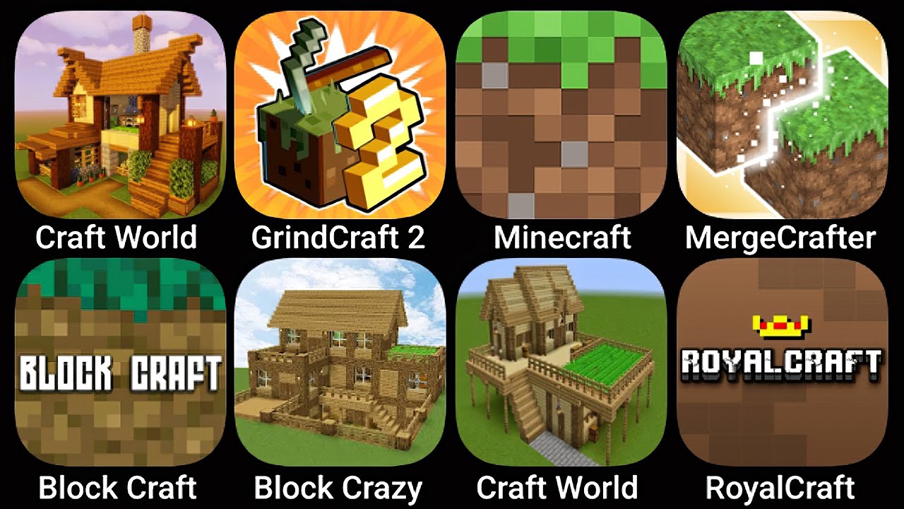 Craft World,GrindCraft 2,Minercraft,MergeCrafter,Block Craft World,Block Crazy,Craft World Block ...