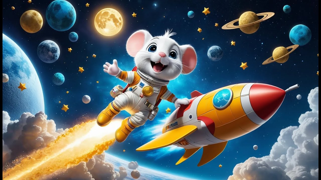 The Moon Mouse and His Cheese Rocket | Fun Nursery Rhyme for Kids ...
