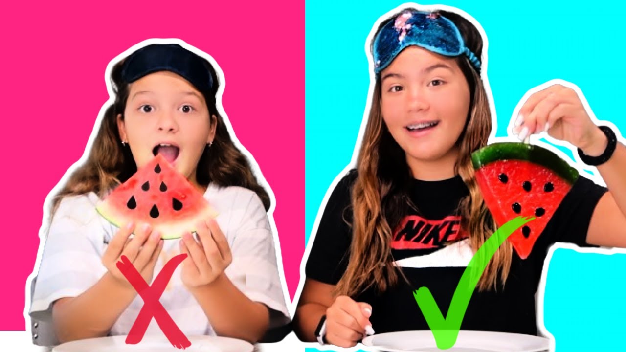 GUMMY vs REAL | EATING GIANT GUMMY FOOD | SISTER FOREVER - YouTube