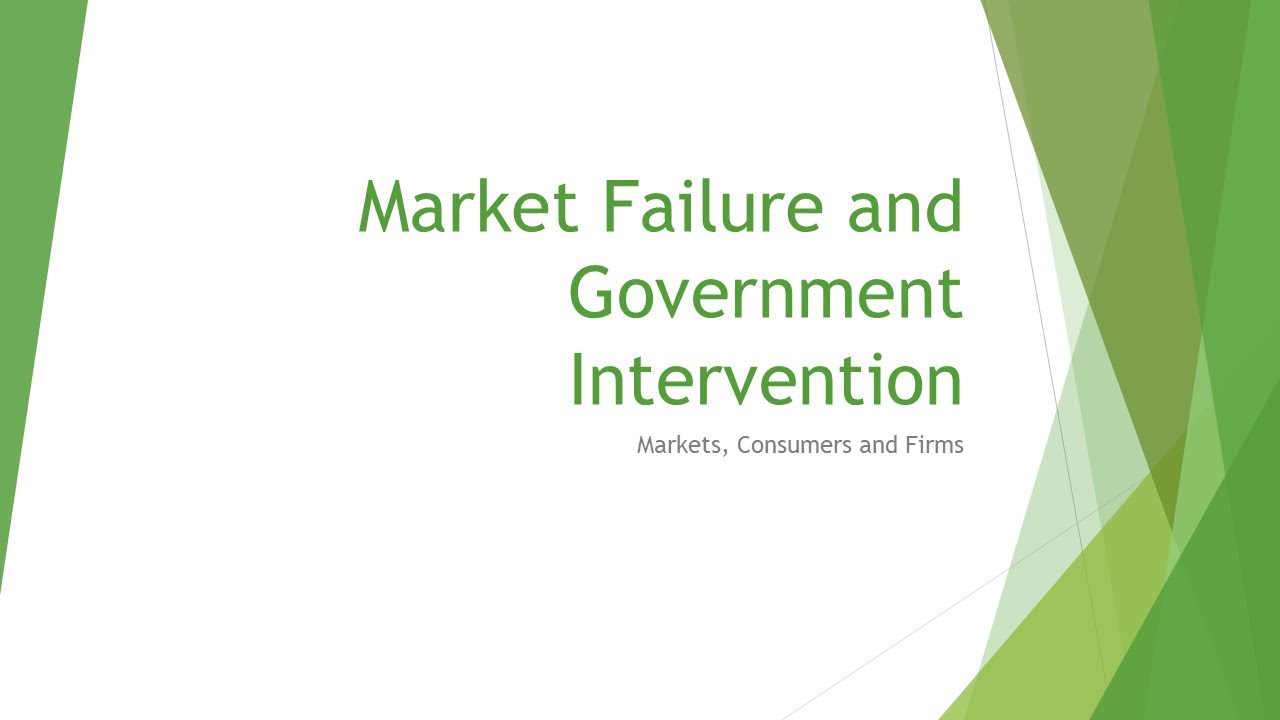 Market Failure and Government Intervention | Pearson Edexcel A-Level ...