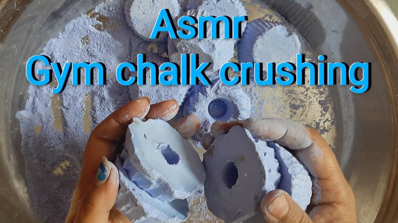 Asmr | Gym Chalk Crushing |blue Chalk crush - YouTube
