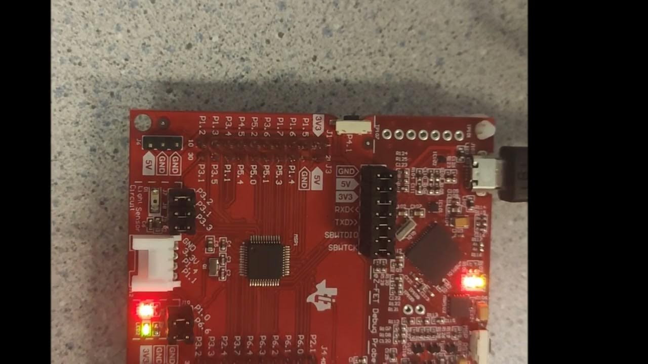 2 LEDs blinking with different time periods set using Timer in MSP430 - YouTube