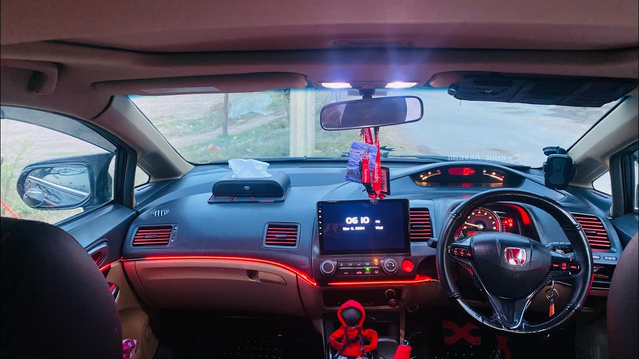 Honda civic|Reborn| Modification highlights|Type R look| Red theme ...
