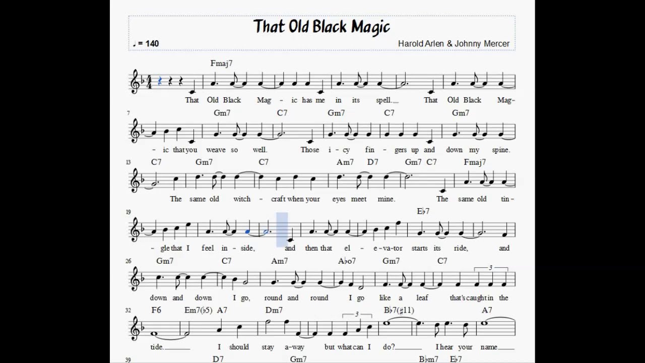 That Old Black Magic - YouTube