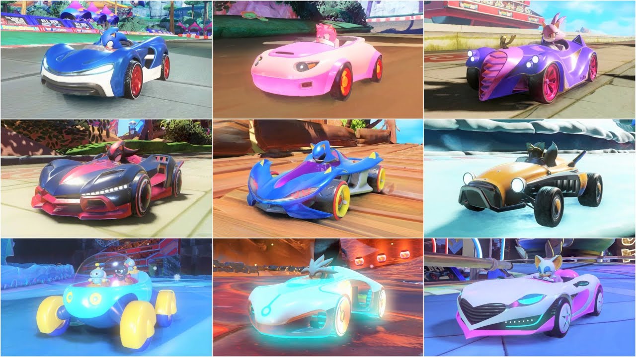 Team Sonic Racing - All Characters Race Gameplay Compilation HD - YouTube