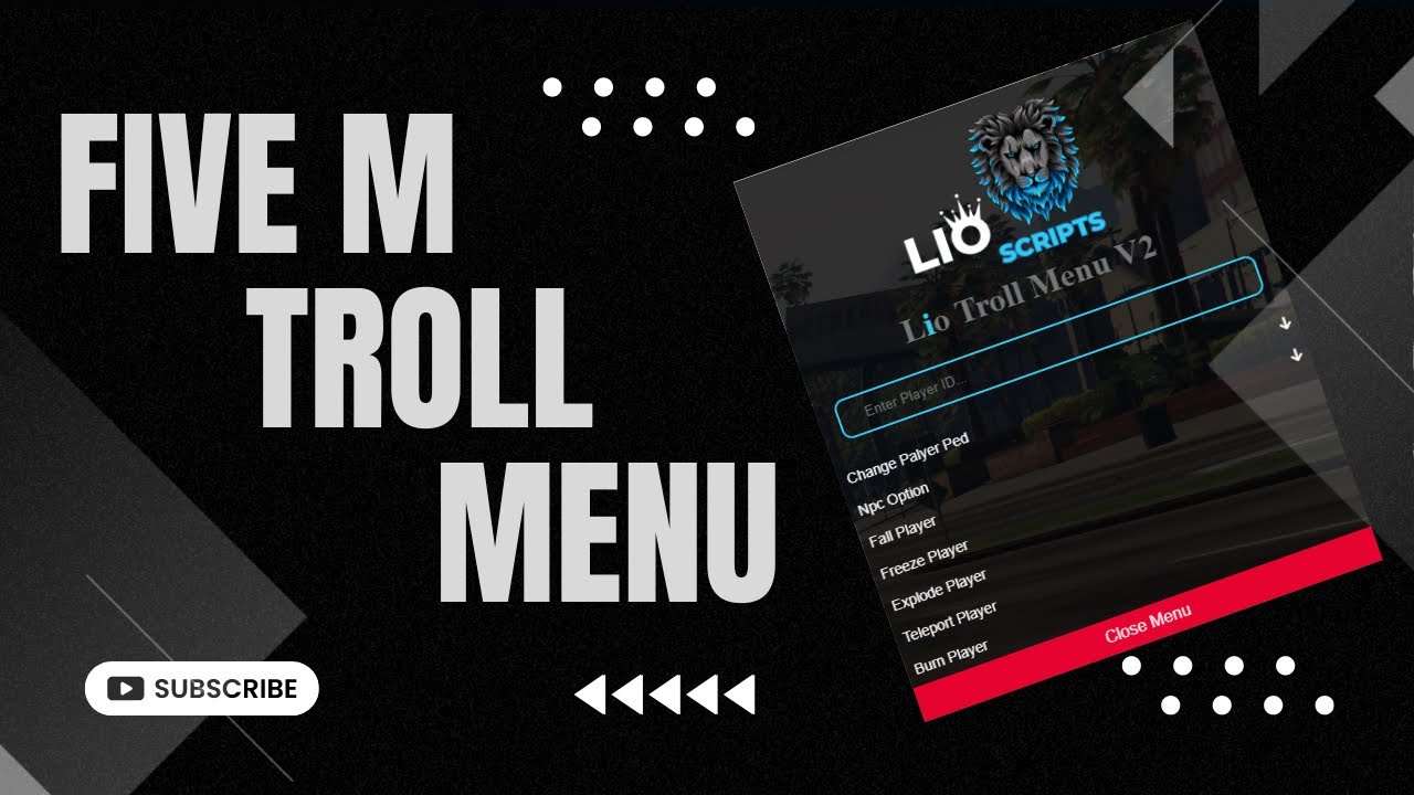 Five m Troll Menu Script QB-Core (OLD) - YouTube