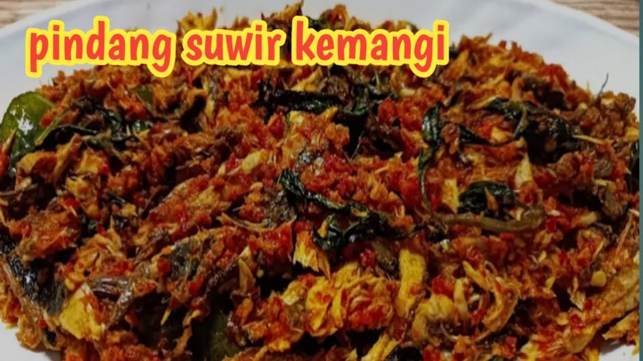 Resep cara membuat sambal pindang suwir kemangi - YouTube