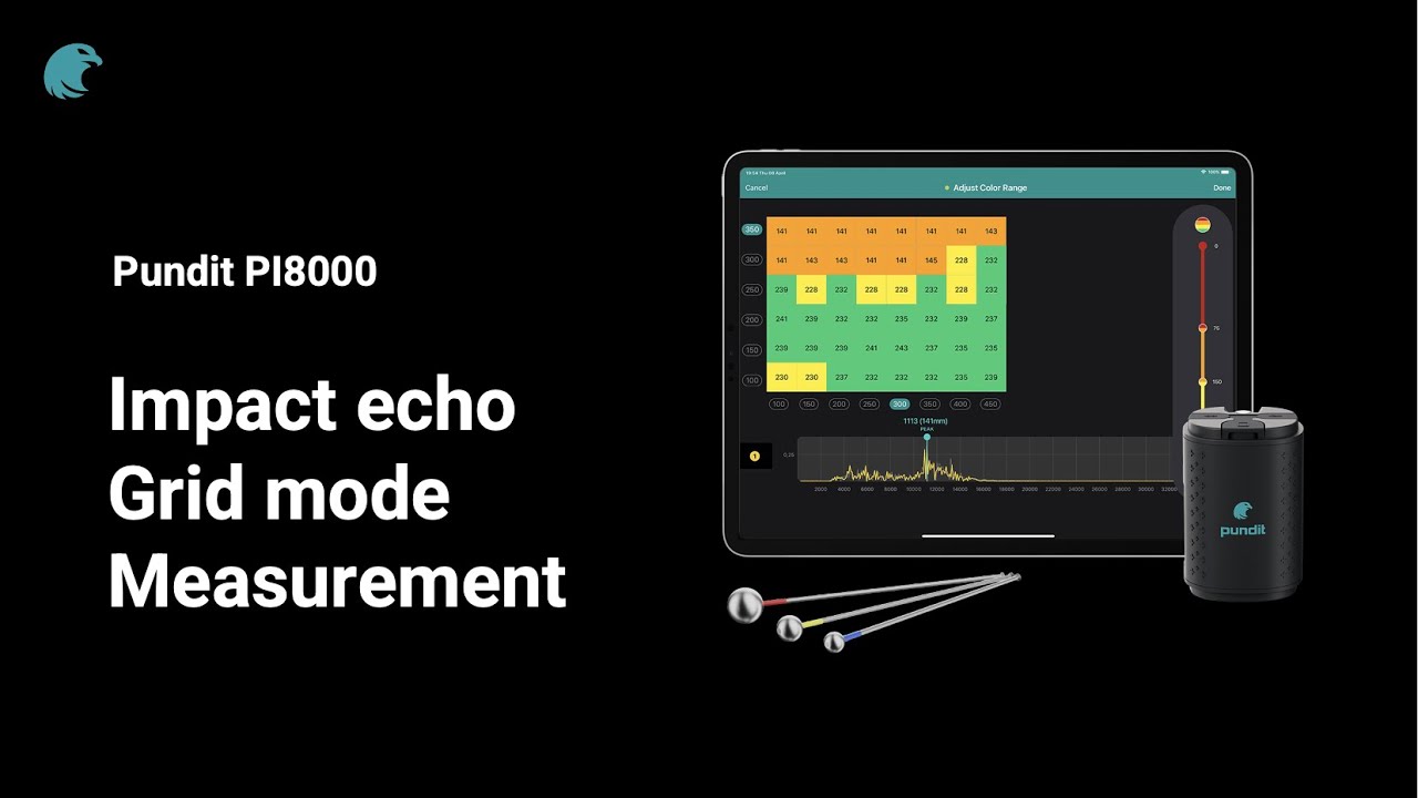 Impact Echo - Grid Mode: Measurement | Pundit PI8000 - YouTube