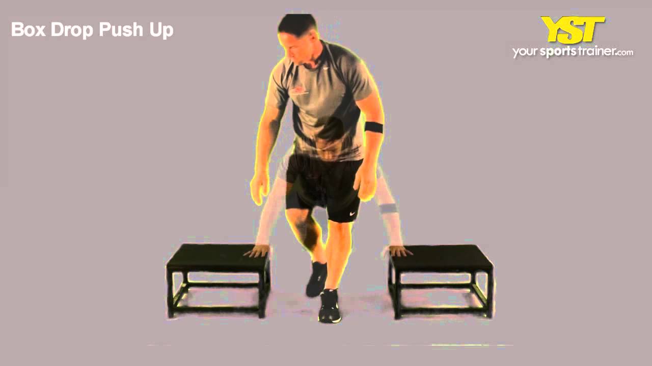 Box Drop Push Up - YouTube