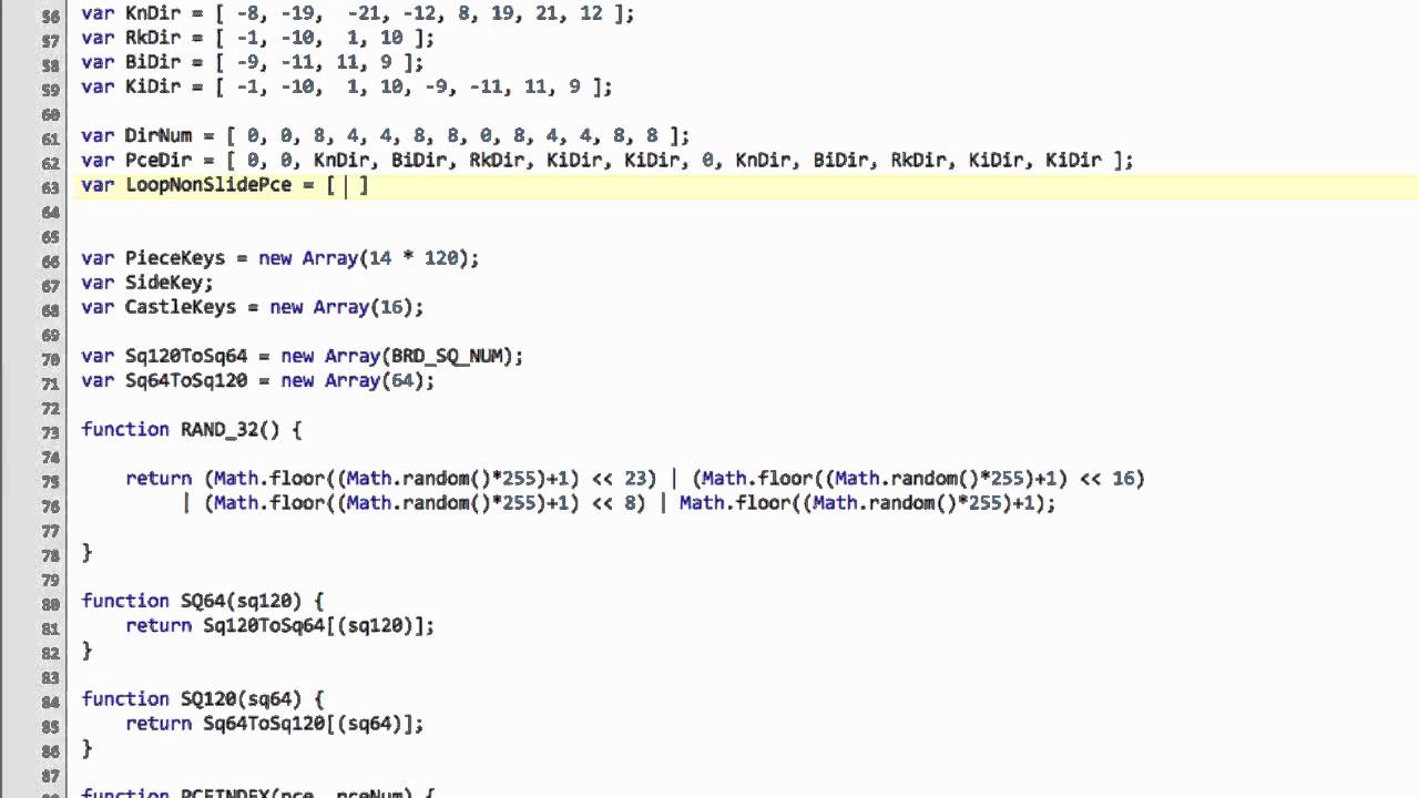 Programming A Chess Engine In Pure Javascript Part 25 Move Generation 4 Nonslide Pieces