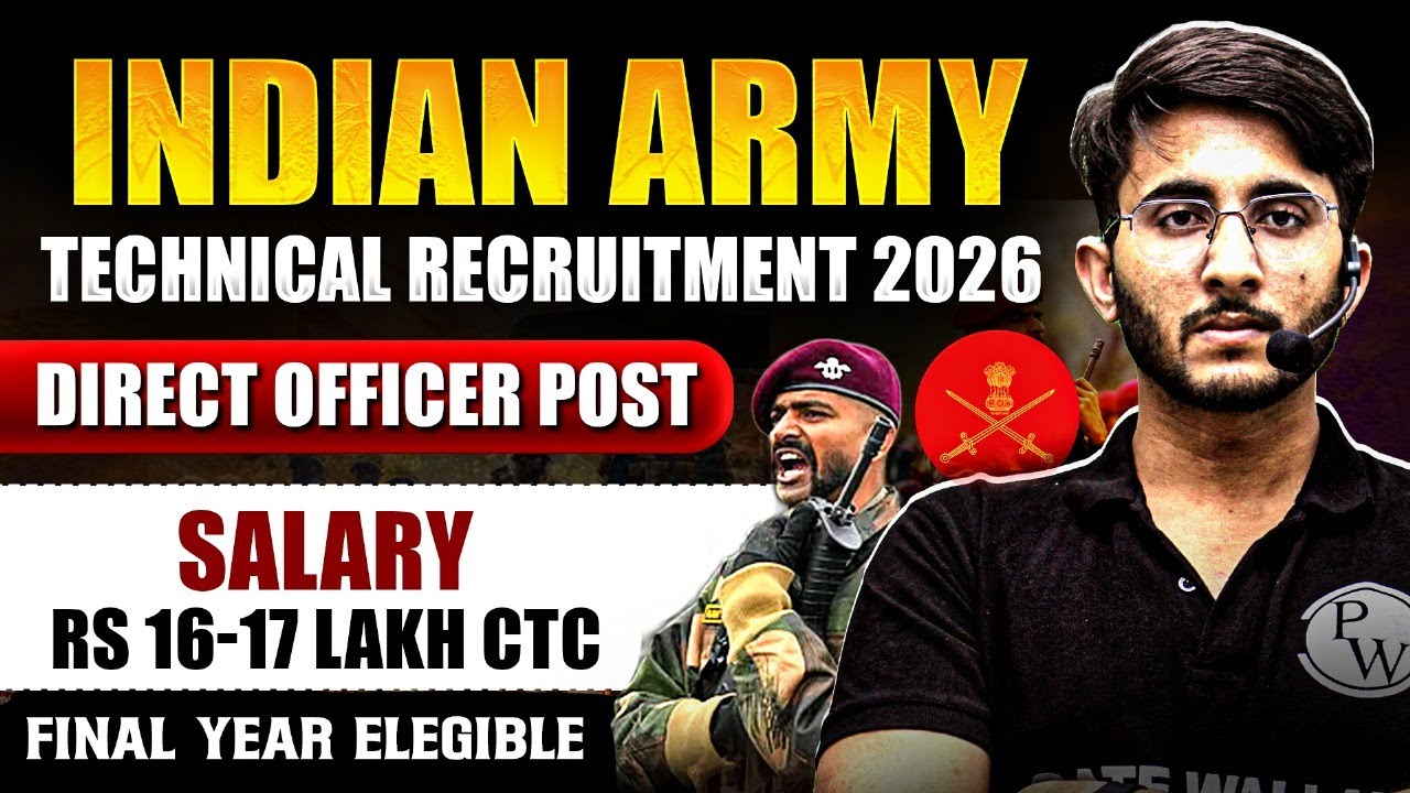 Indian Army Technical Recruitment 2026 | Direct Officer Post | Salary ...