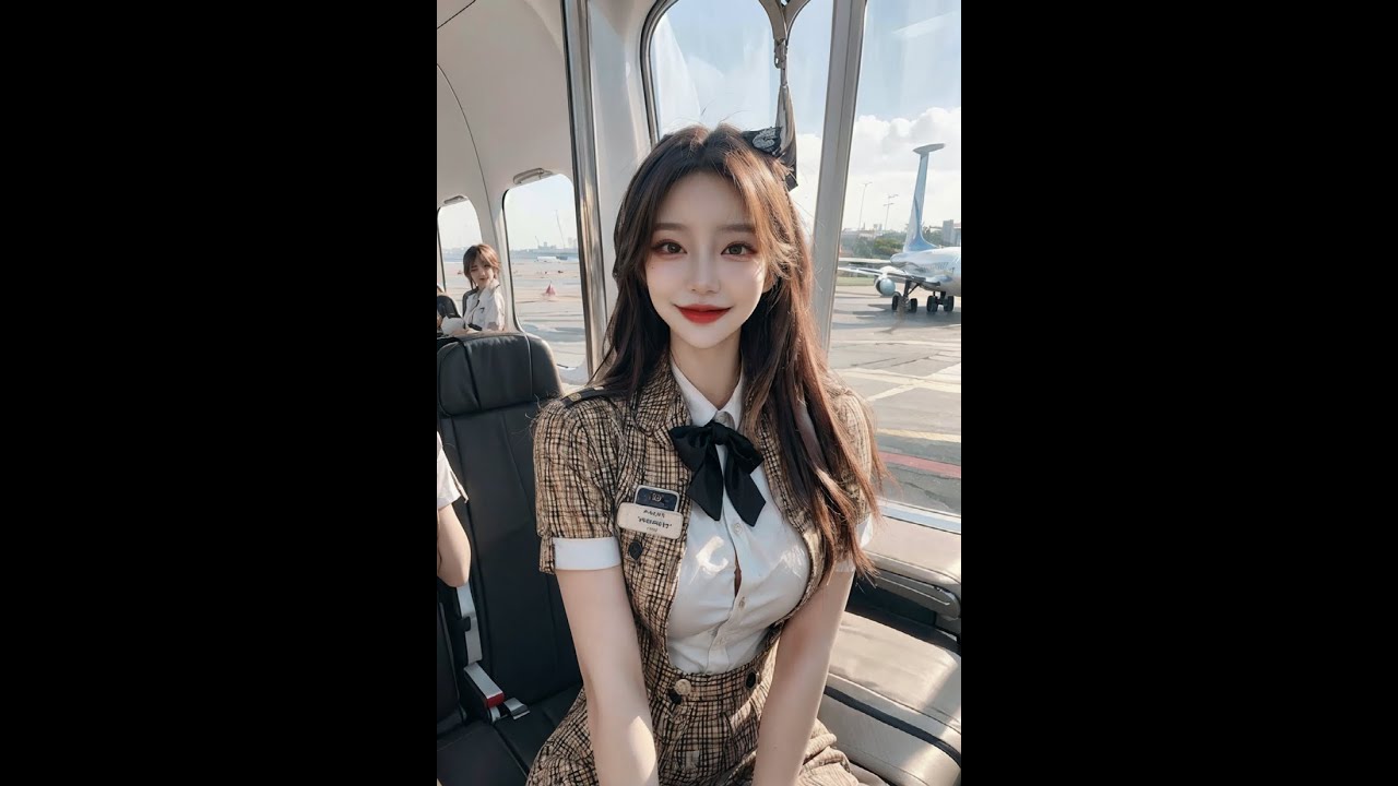 [4K] Sexy Lookbook stewardess concept / 스튜어디스 컨셉 AI 룩북 / スチュワーデス - YouTube