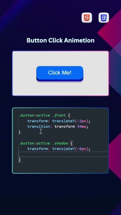Button Click Animation Html Css Html5 Htmlcss Htmltutorial