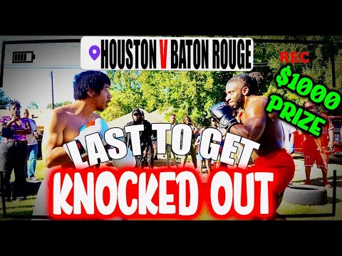 LAST TO GET KNOCKED OUT WINS $1000 TEXAS VS LOUISIANA (5-0) TEXAS WINS
