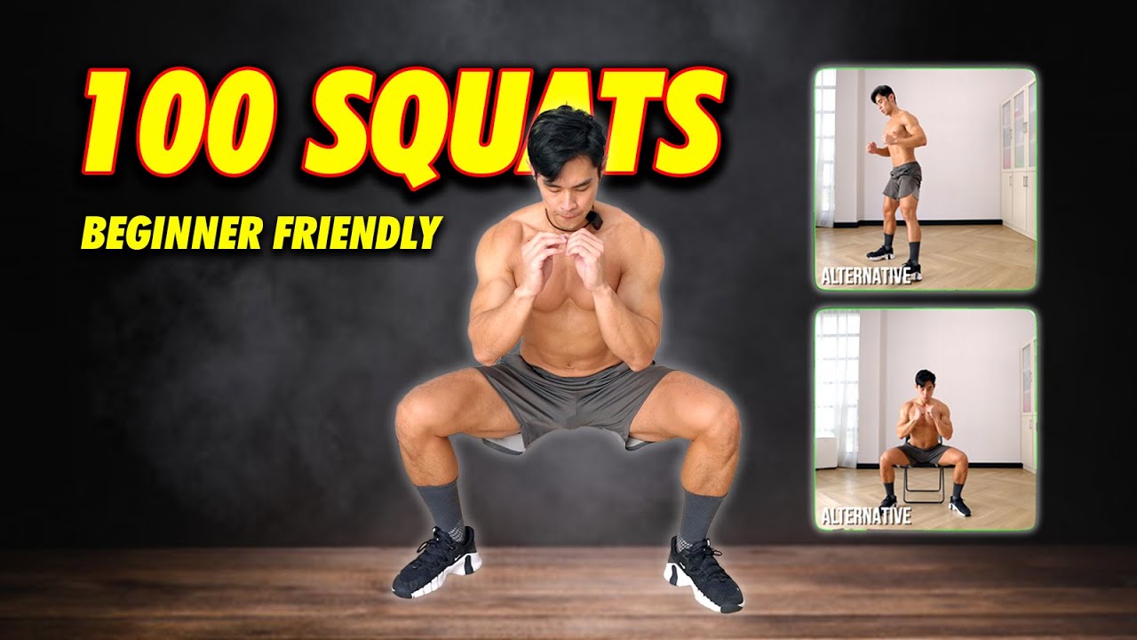 Guided 100 Squat Workout! - YouTube