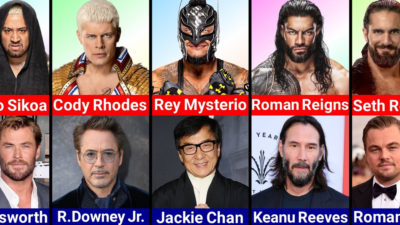 Favorite Hollywood Actors of WWE Wrestlers - YouTube
