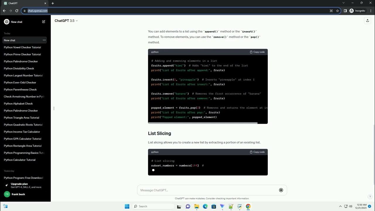 python program to create a list - YouTube