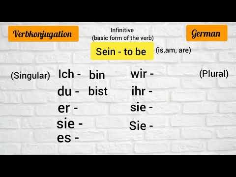 German Verb 'Sein' and 'Haben' conjugation #german #verbs ...