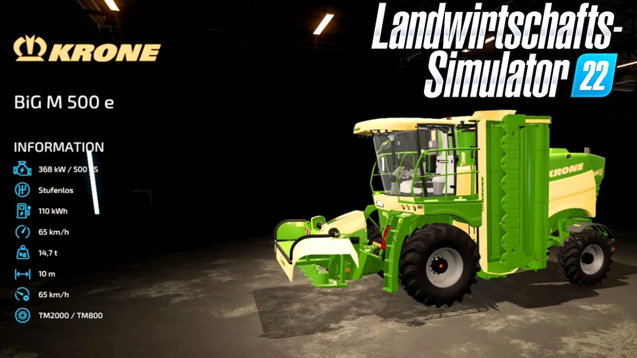 Ls22 Krone Big M 500e Modvorstellung Farming Simulator 22 Youtube