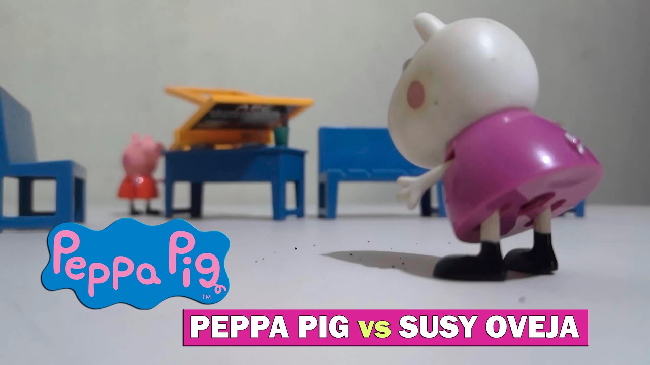 Peppa Pig vs Susy Oveja - Peppa La Cerdita - Stop Motion - YouTube