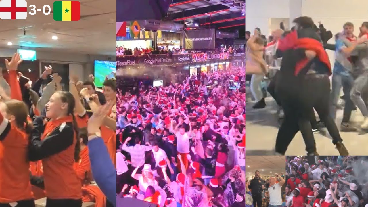 Completely Crazy England Fan Reactions To 3-0 Win Against Senegal and ...
