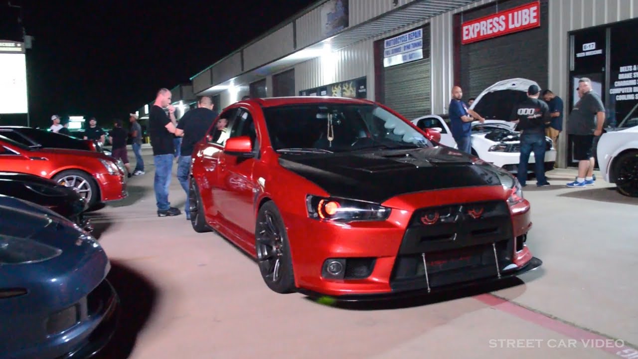 Normal weekend out in Texas.. Evo X vs the WORLD and several high hp ...