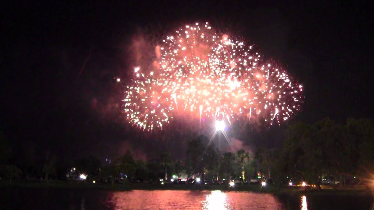 Firework Displays at The General Prem Historical Park, Songkhla - YouTube