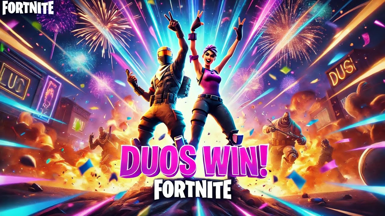 Fortnite Duos Win! Dr Flash with the last shot! Gameplay No Commentary ...