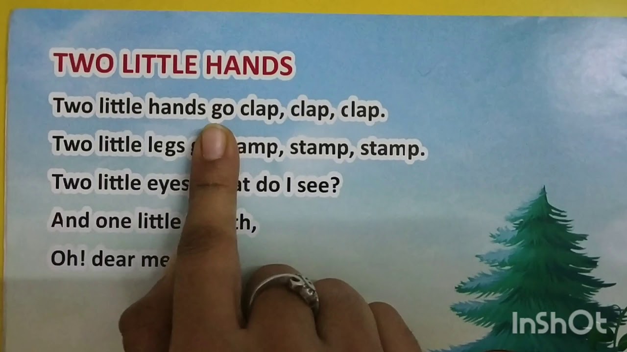 English Medium Pre-Primary Jr.K.G. Rhymes Two little Hands - YouTube