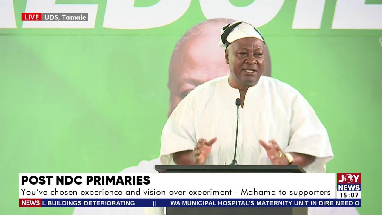 Post NDC Priamries: John Mahama delivers acceptance speech - YouTube