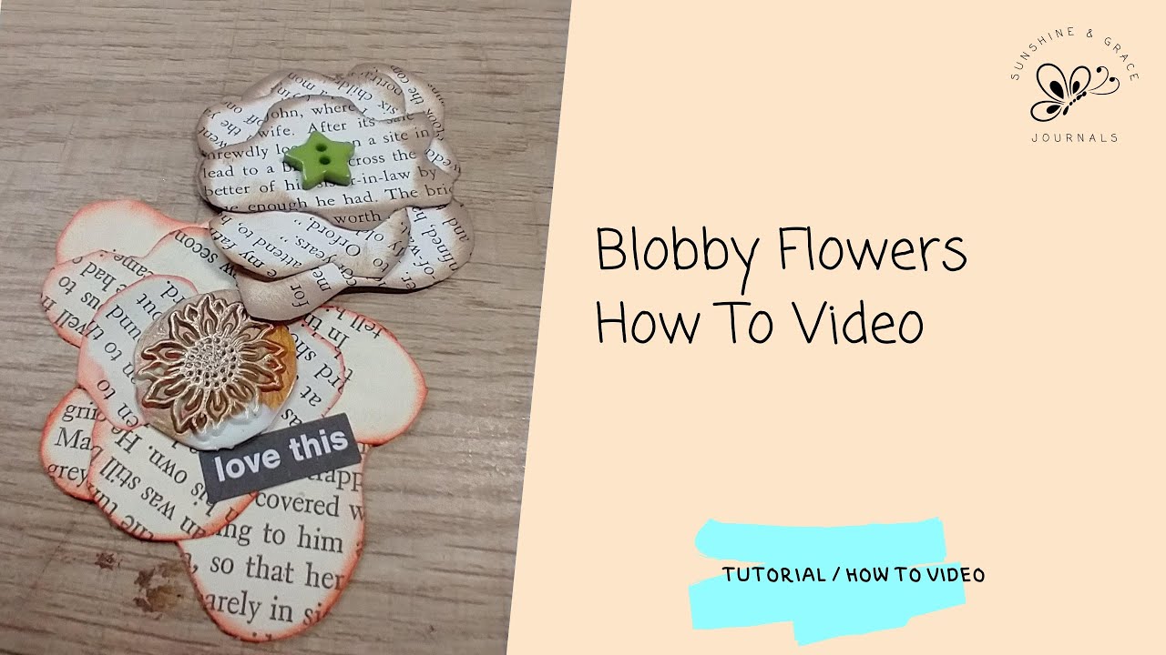 Scrappy Blobby Flowers How to tutorial SCRAP BUSTER PROJECT - YouTube