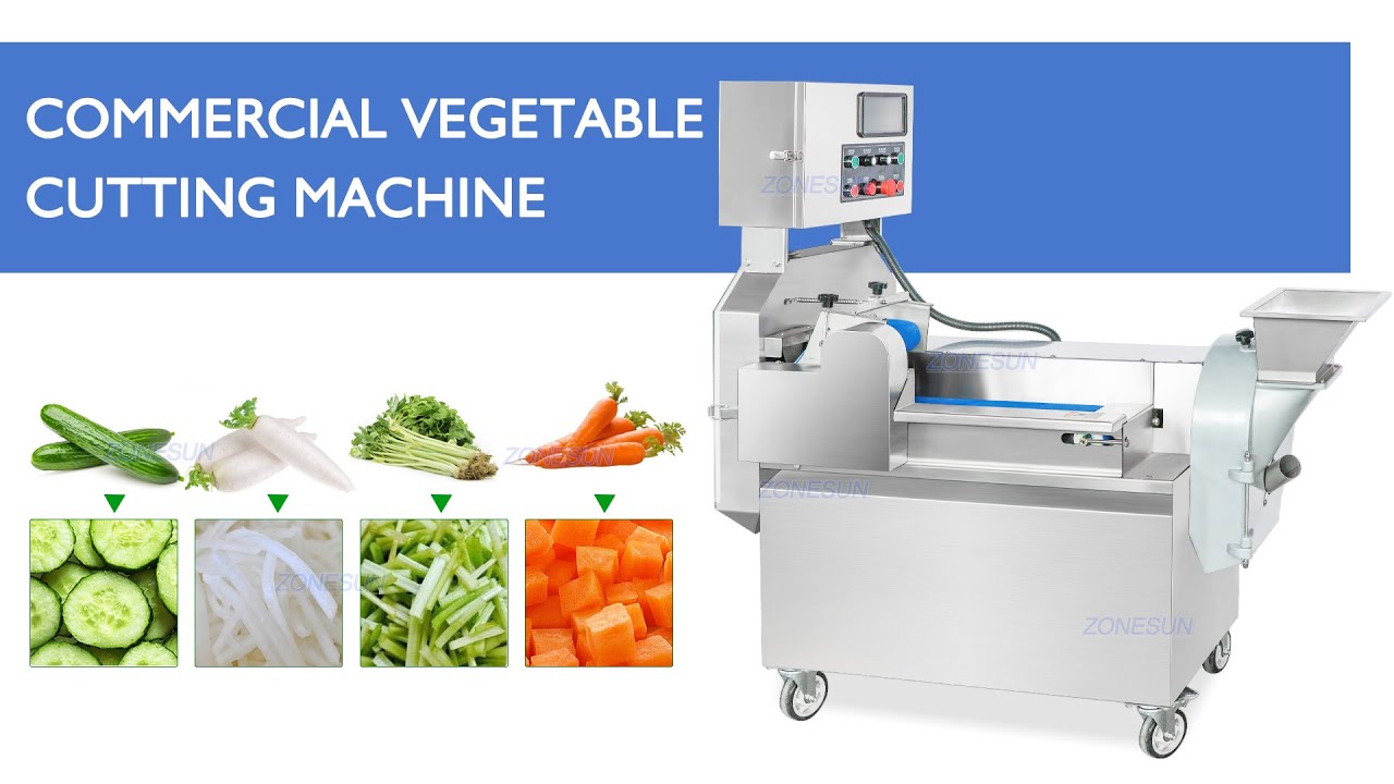 ZONESUN ZS-VCM901 Automatic Commercial Vegetable Cutting Slicing Dicing ...