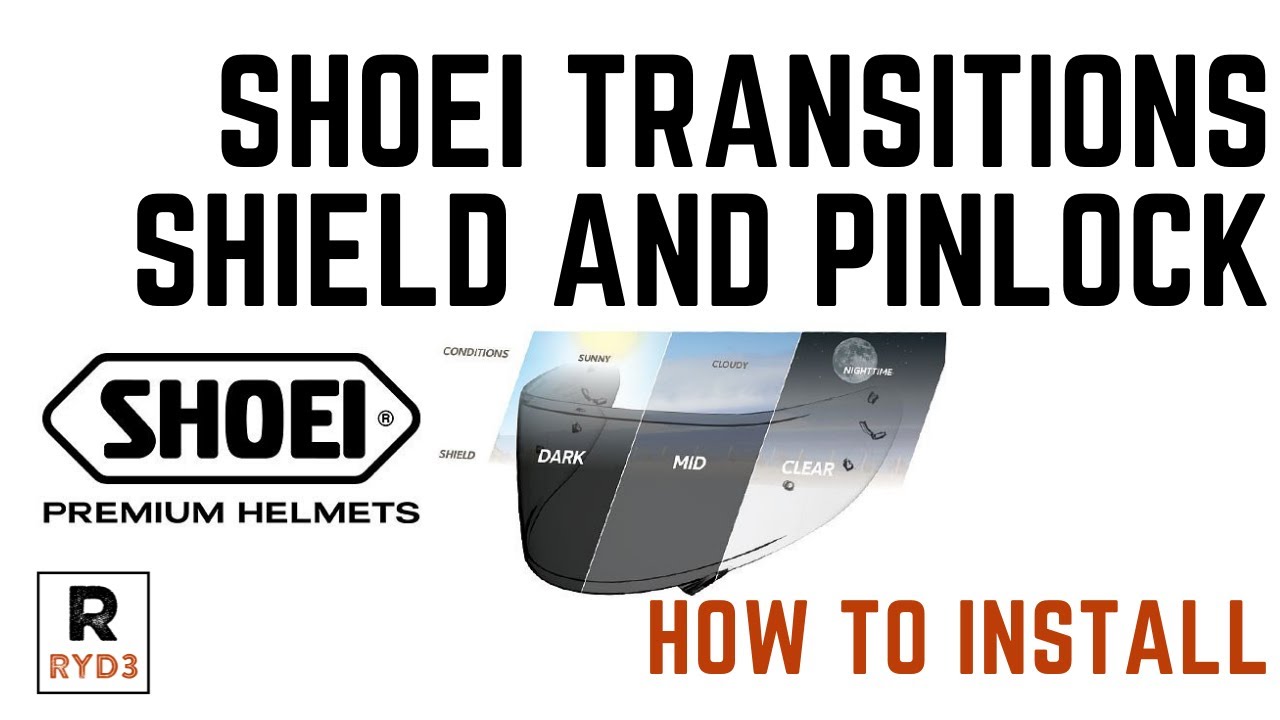 How to Install the Shoei Transitions Shield and Pinlock - YouTube