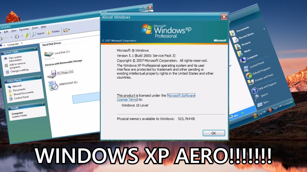 Reviewing Windows XP Aero! A Windows XP mod with Vista exclusives ...