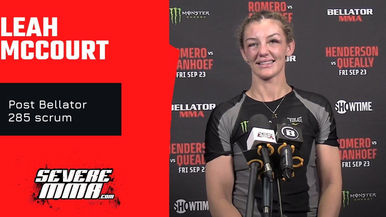 Leah McCourt Bellator 285 Post-Fight Scrum - YouTube
